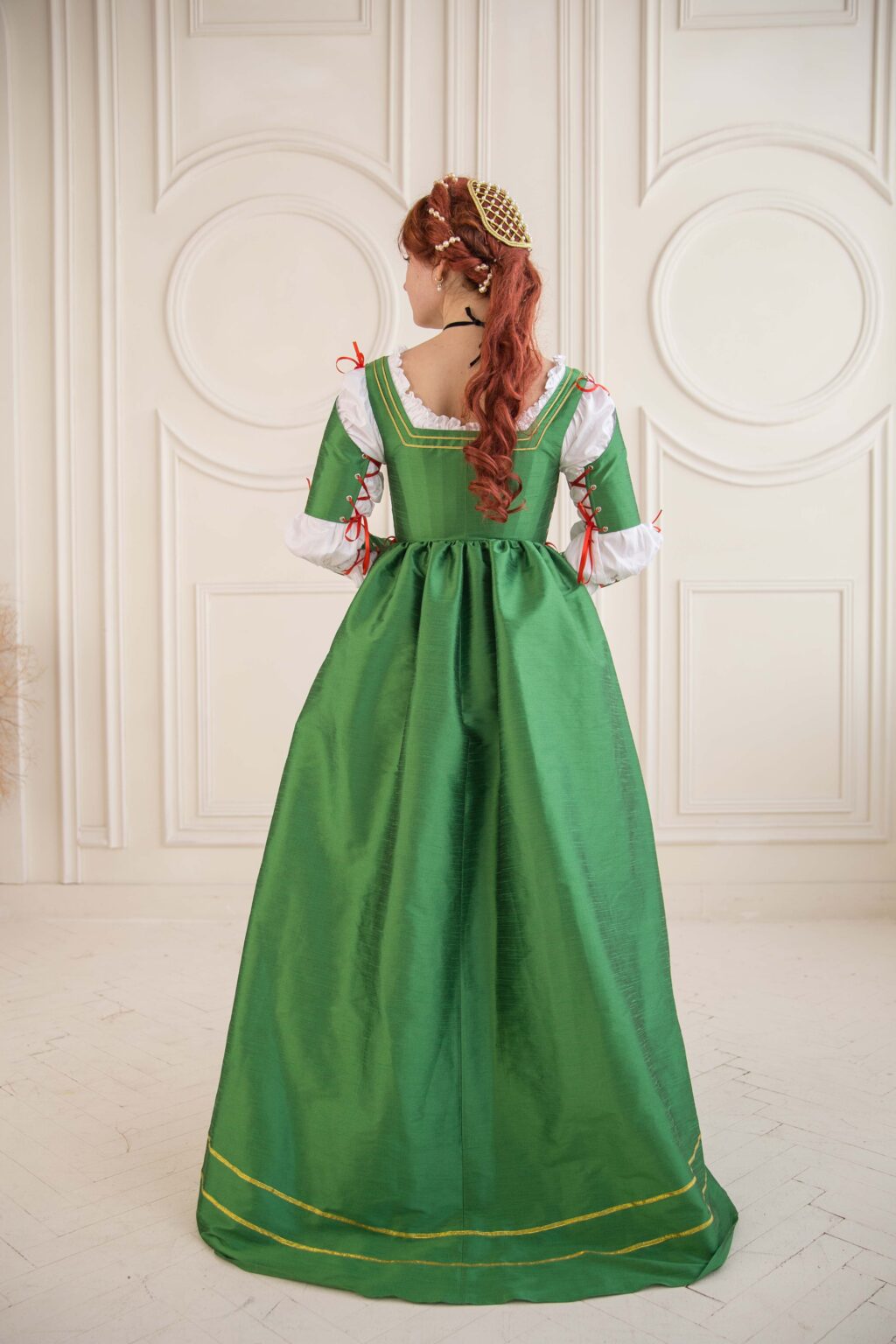 Green Renaissance Dress, 1490s Romeo & Juliete Gown – Fiorentina Costuming